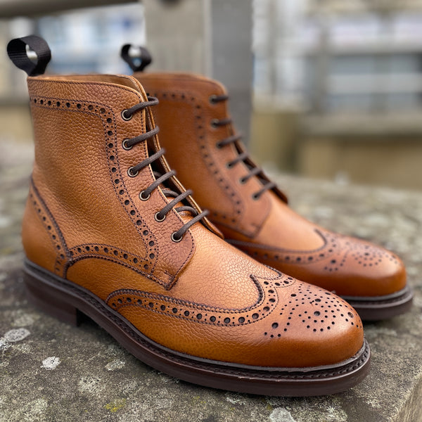 Berwick ‘Frith’ MTO - Tan Grain Brogue Boot – The Shoe Healer
