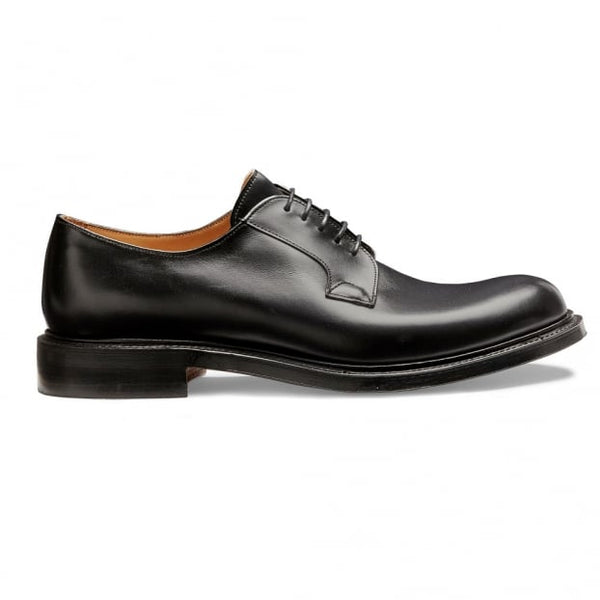 Cheaney Wye II - Derby Black Hi Shine Leather – The Shoe Healer